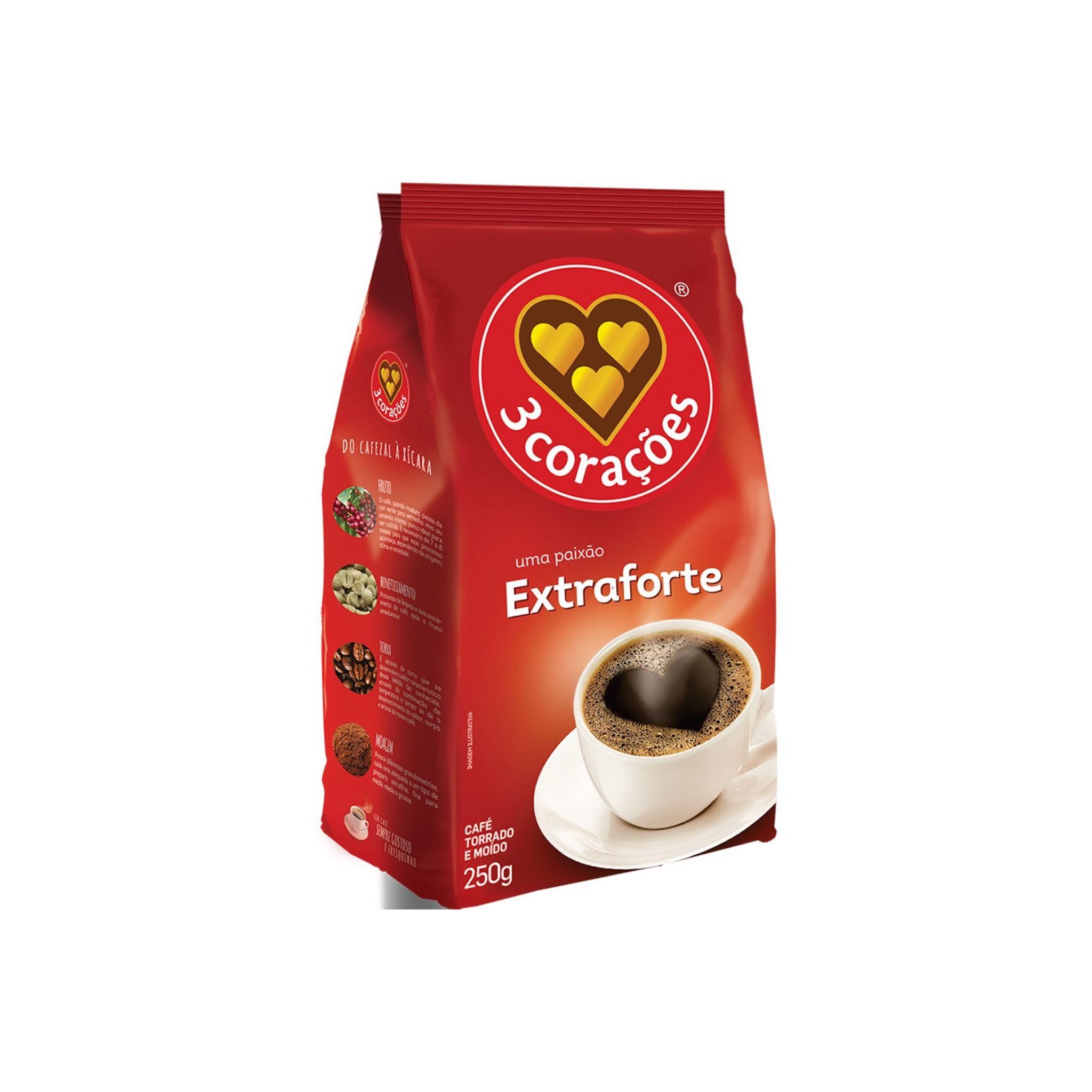 ☕️ Café Extra forte 3 Corações 250g - Produtos do Brazil