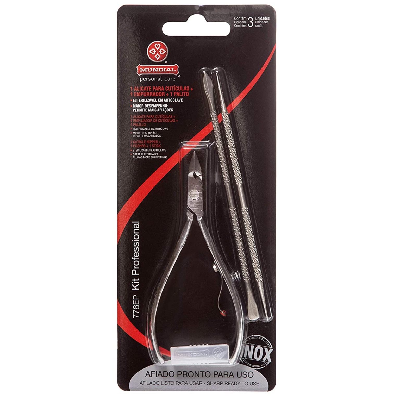 kit Alicate 778-EP Inox Mundial - Produtos do Brazil