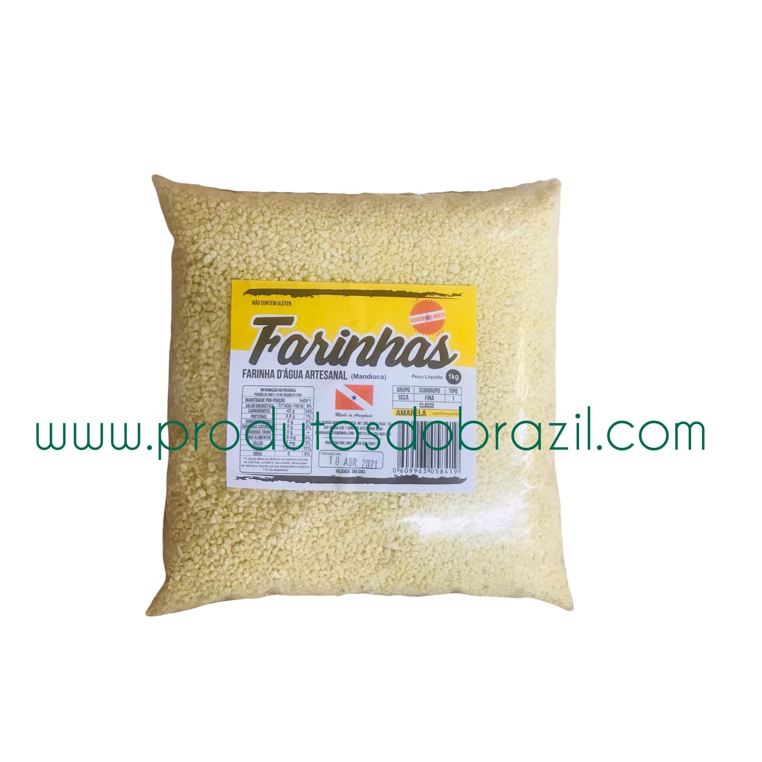Farinha Grossa D’Agua 1kg - Produtos do Brazil