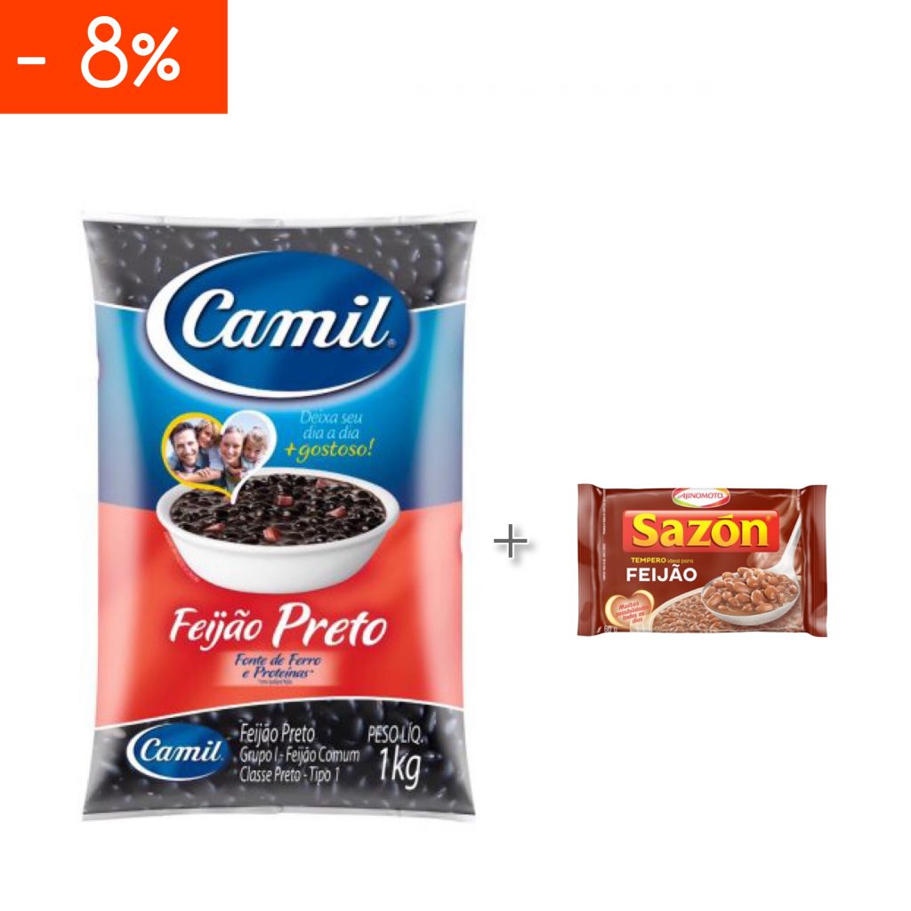 Pack Feijao preto + Sazon de feijão - Produtos do Brazil