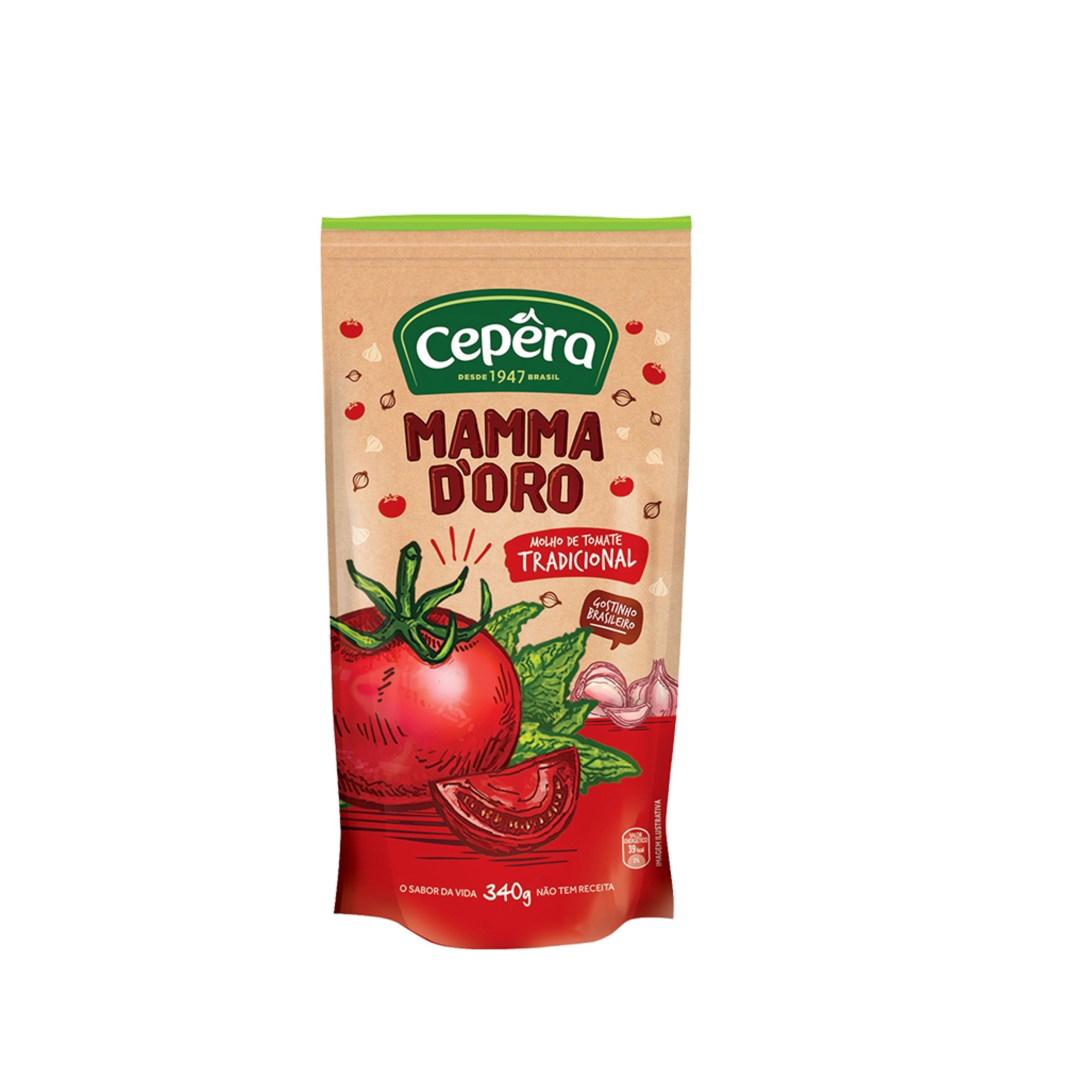 Molho Tomate Tradicional 340g Cepêra - Produtos do Brazil