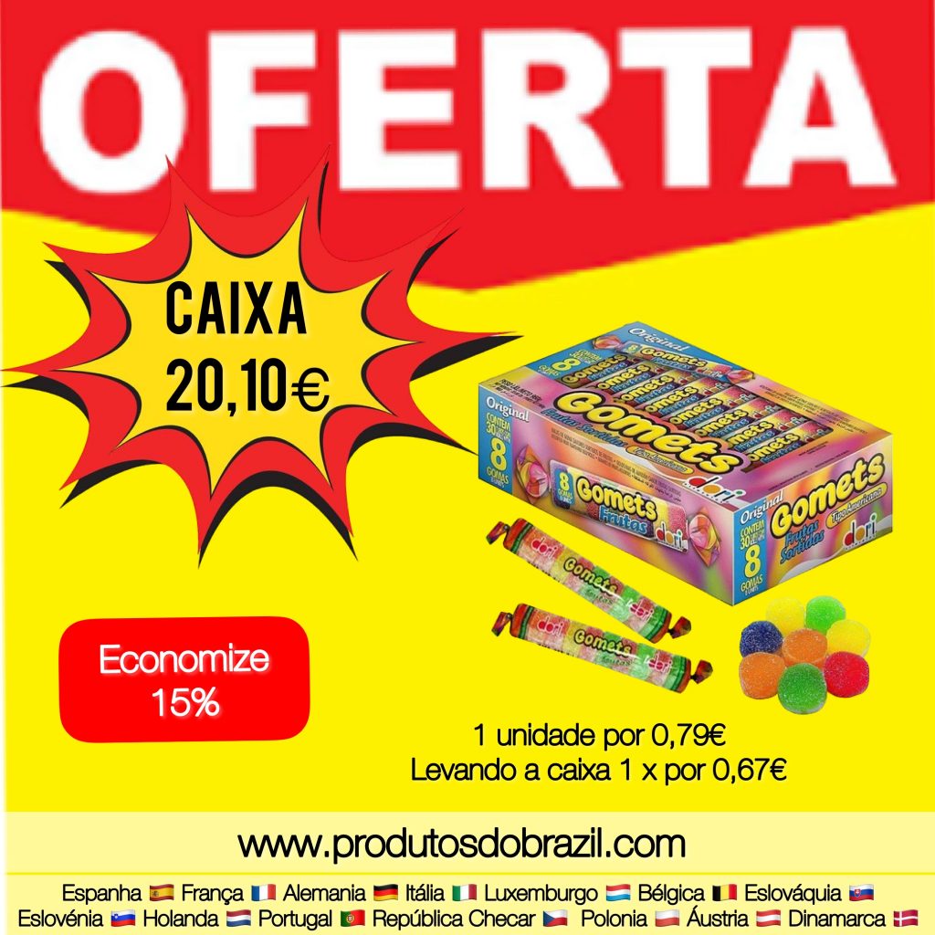 Caixa Jujuba Tutti Frutti C/ 30 unidades - Produtos do Brazil