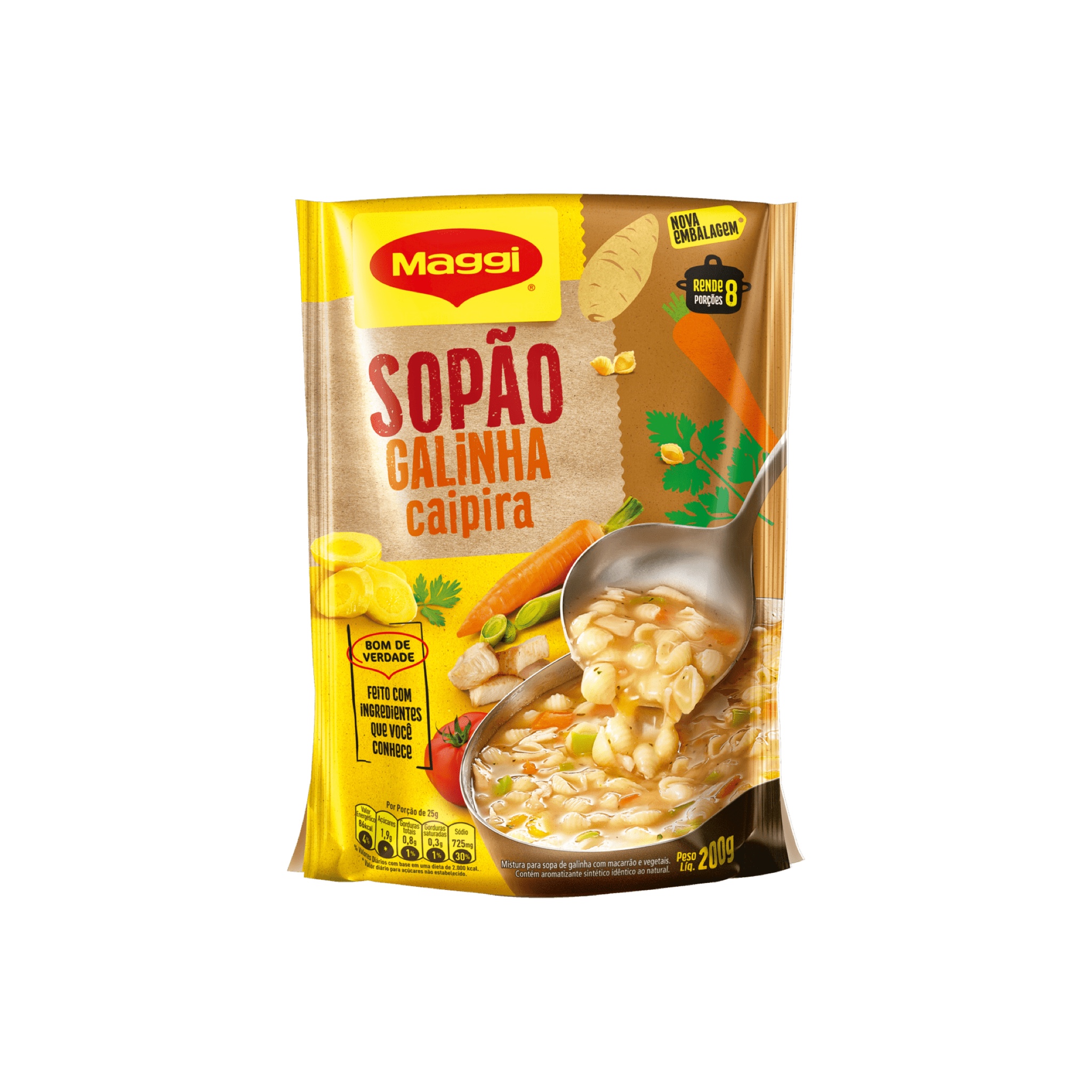 Sopão Galinha Caipira 200g - Produtos do Brazil