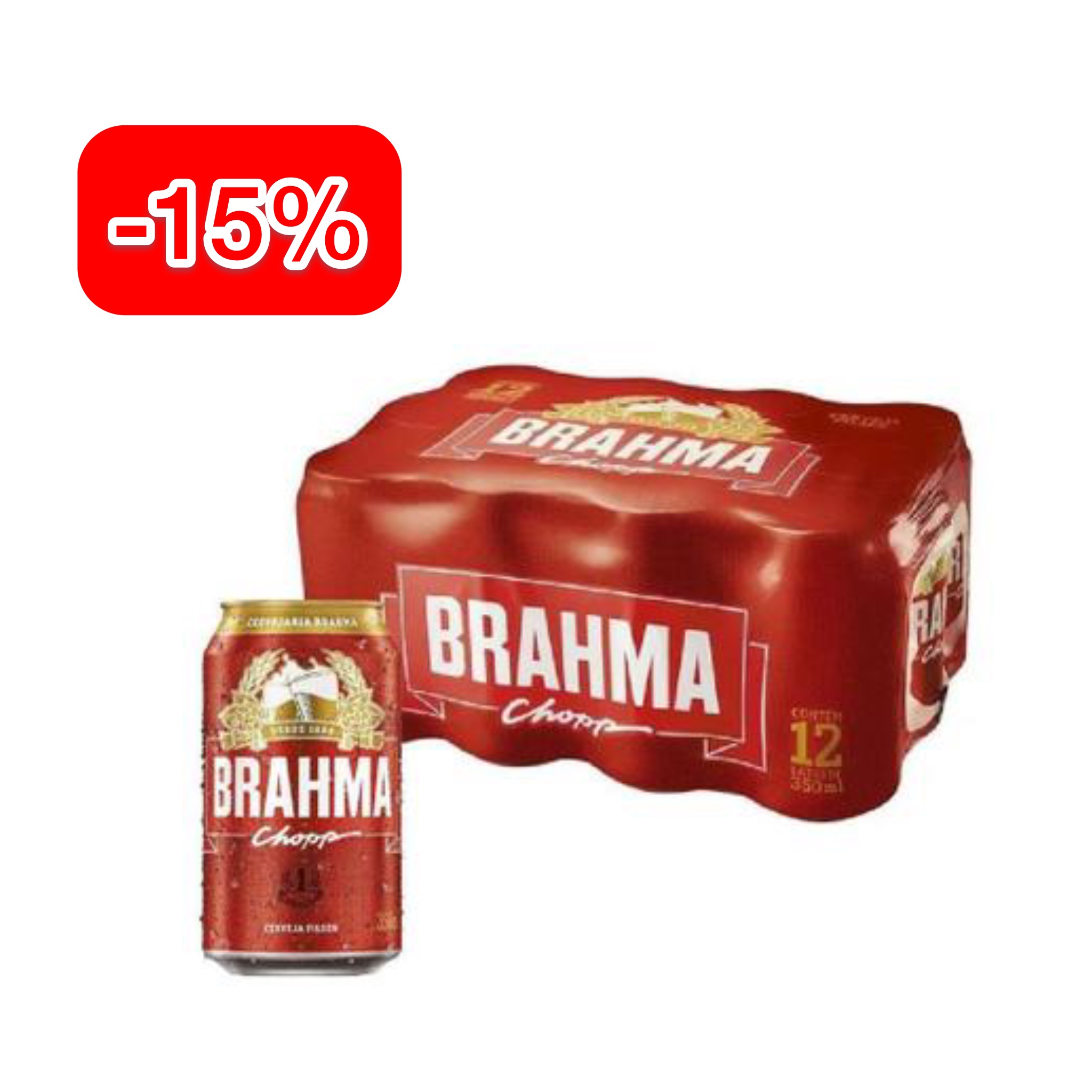 Cerveja Brahma Chopp Lata 350ml CX 12 UN - Produtos do Brazil