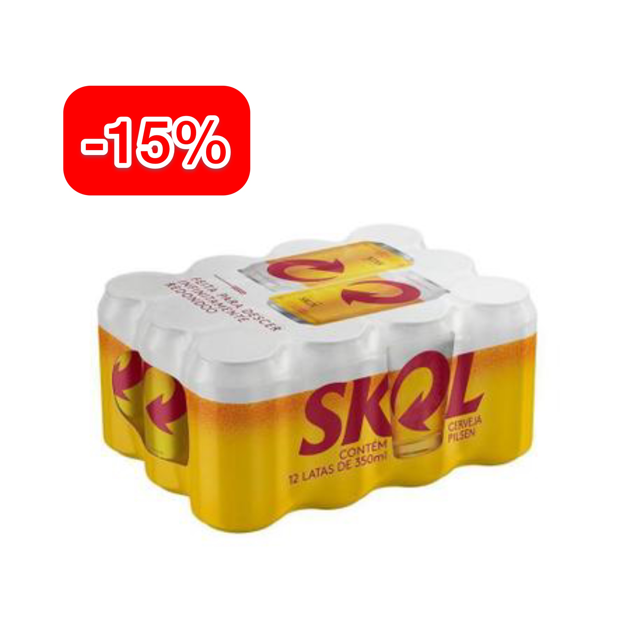 Cerveja Skol Chopp Lata 350ml CX 12 UN - Produtos do Brazil