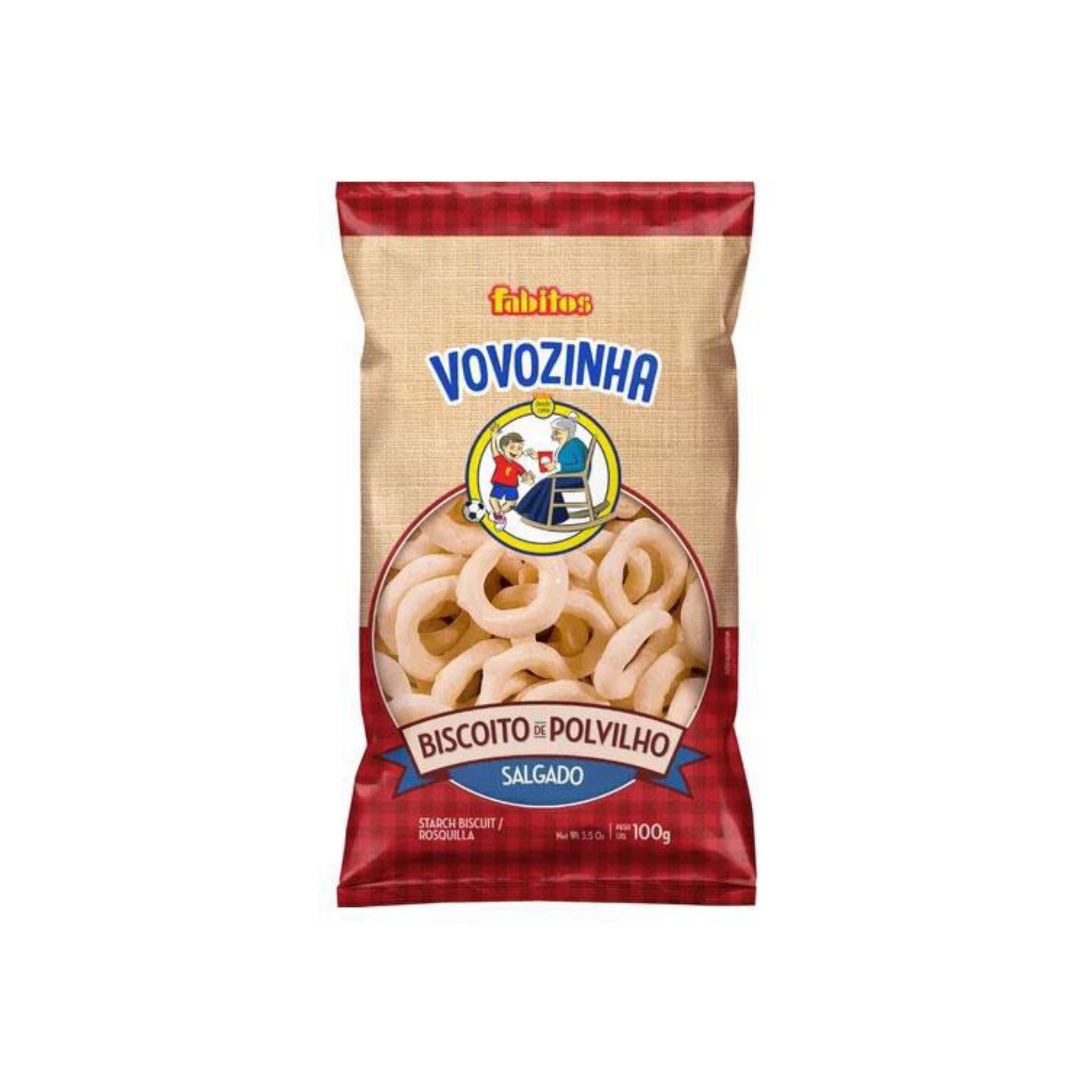 Biscoito de polvilho Salgado Argola 100g - Produtos do Brazil